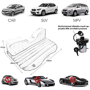 FBSPORT Bed Car Mattress Camping Mattress for Car Sleeping Bed Travel Inflatable Mattress Air Bed for Car Universal SUV Extended Air Couch with Two Air Pillows