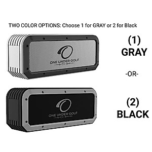 One Under GX40 Magnetic Wireless Speaker | Built in Magnet Locks onto cart Rail | Massive 40W Sound | IPX7 Waterproof,Shockproof,18 Hr Battery,100ft Range,Fast Type-C Charger-Gray