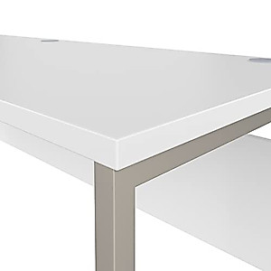 Bush Business Furniture Office Table with Open Metal Leg Design and Privacy Panel | Hybrid Large Computer Desk for Home Office | 72Wx24Lx30H
