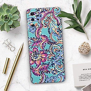 DesignSkinz Bright Watercolor Floral Protective Vinyl Decal Wrap Skin Cover Compatible with The Samsung Galaxy S20 (Screen Trim & Back Glass Skin)