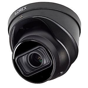 Lorex LNE9383 4K Nocturnal 4 Series IP Wired Dome Camera with Motorized Varifocal Lens and Listen-in Audio (Black)