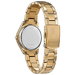 Citizen Ladies' Eco-Drive Classic Crystal Watch in Gold-Tone Stainless Steel, Champagne Dial