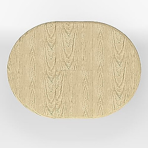 Glenwillow Home 7-PC - Oval Butterfly Leaf Dining Table + Spindle Back Dining Chairs Dining Set in White/Natural