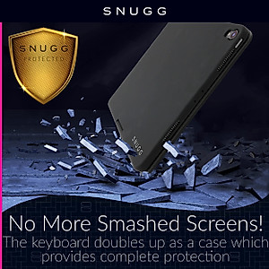 Snugg iPad Pro 12.9 Case with Keyboard 2nd Generation (2017 2nd Gen/2015 1st Gen) - Bluetooth iPad Pro Keyboard 12.9 1st Generation - 360 Degree Apple iPad Pro 12.9 Gen 2 Keyboard