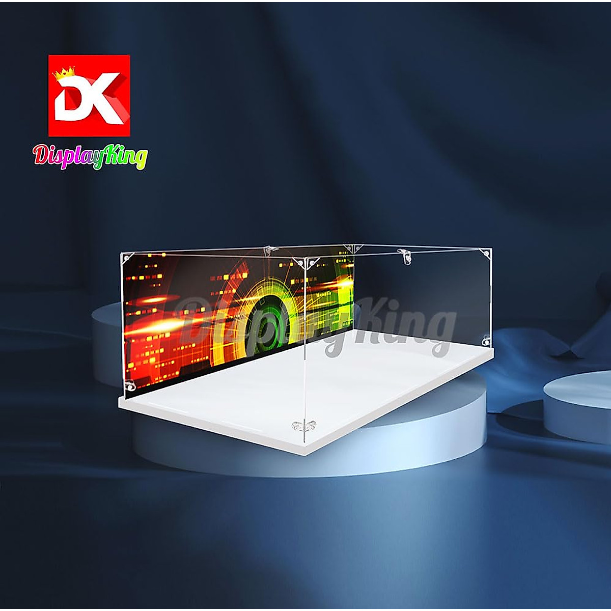 Acrylic Display case with Screw for Lego Porsche 911 RSR 42096 (Lego Set is not Included) (with Theme Background) US Stock