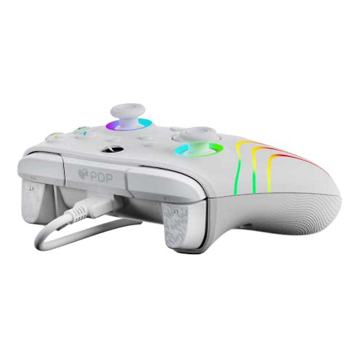 PDP Gaming Afterglow™ Wave Enhanced Wired Controller for Xbox Series X|S, Xbox One and Windows 10/11 PC, advanced gamepad video game controller, Officially Licensed by Microsoft for Xbox, White