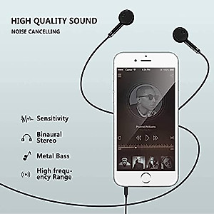 EVO6 Earbuds,Wired Ear Buds Headphones with Stereo Bass Driven Sound,Earphones Fits Small Ear,Comfortable and Secure Fit,Earbuds with Microphone and Volume Control,Decent Packing,3.5 mm Plug,2022