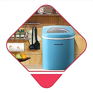 Frigidaire EFIC108-BLUE Counter-top Portable, Compact Ice Maker, Blue, 26 lb per Day