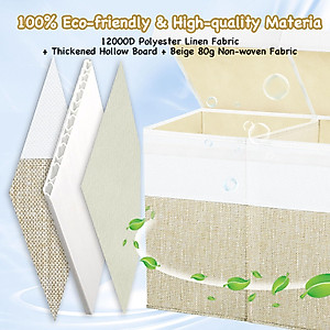 storasier Large Toy Box Chest,Toy Storage Organizer,Storage Bins with Lids,Stuffed Animal Storage,Toy Bins for Kids,Toddlers,Baby,Girls,Nursery,Living Room,playroom(Beige)