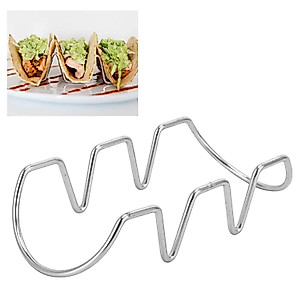 Stainless Steel Taco Rack Restaurant Pie Rack Pancake Rack Kitchen Accessories (3 Grid) Taco