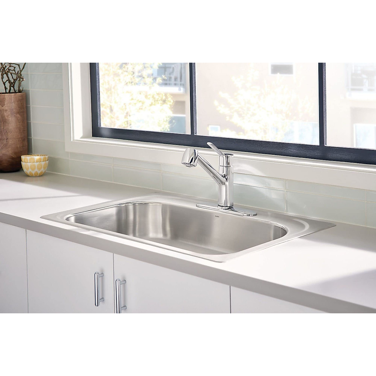 Moen 7585C Method One-Handle Pullout Modern Kitchen Faucet with Power Clean, Chrome