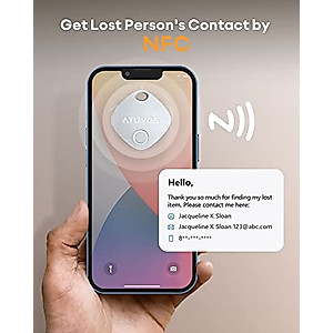 ATUVOS Luggage Tracker, Key Finder, Smart Bluetooth Tracker Pairs with Apple Find My (iOS Only), Item Locator for Bags, Wallets, Keys, Waterproof IP67, Anti-Lost 4 Pack