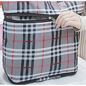 Upgrade Shopping Bag with Wheels Portable Trolley Bags Grocery Cart Hand Pulling Utility with Hand Straps Folding Shopping Cart- Larger Size & Waterproof & Strong(B0BLRK6HKZ)