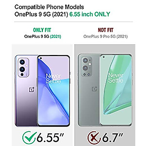 Poetic Guardian Series Case Designed for Oneplus 9 5G, Full-Body Hybrid Shockproof Bumper Cover with Built-in-Screen Protector, Black/Clear