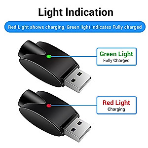 AoKai Smart USB Charger, Compatible for USB Adapter with LED Indicator, Intelligent Overcharge Protection(Pack of 2), Original Black