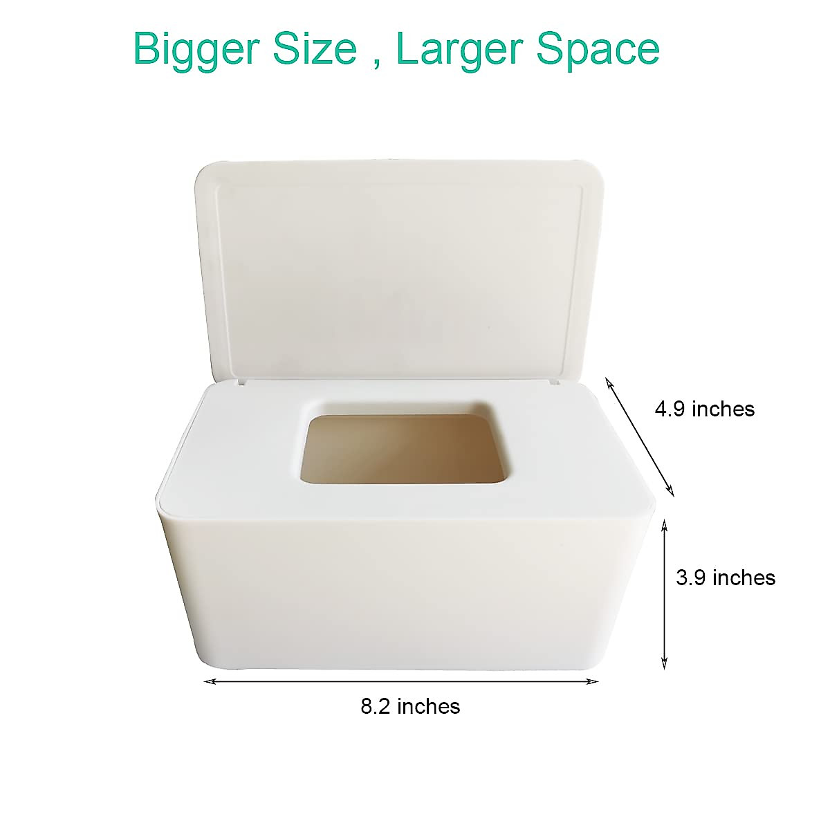 Moorfowl Baby Wipes Dispenser for Bathroom, Upgrade Size(8.2L x 4.9W x 3.9H inches), Flushable Baby Wipes Dispenser Feminine Wipes Holder for Adult Kids Wipes Container Box with Large Capacity