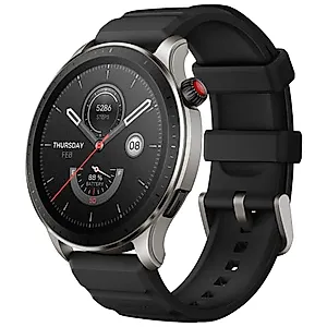 Amazfit GTR 4 Smart Watch for Men Android iPhone, Dual-Band GPS, Alexa Built-in, Bluetooth Calls, 150+ Sports Modes, 14-Day Battery Life, Heart Rate Blood Oxygen Monitor, 1.43”AMOLED Display,Black