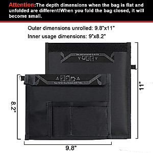 Farday Bag,Signal Isolation Bag,Shield Your Phone/ipad from Hacking,Tracking,and EM Protection Radiation with This Pouch -Shields NFC/WiFi/Bluetooth for Phones,Key Fobs and Credit Card (9.8"X11")
