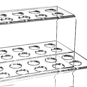 Cabilock Plastic Pencil Holder Clear Acrylic Brush Display Pen Stand: Pen Holder Pen Organizers for Colored Pencils Paint Makeups Cosmetic Brush 48 Hole Pen Organizing Rack