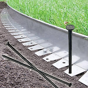 Metal Nails 50 Pcs 10-Inch Landscape Anchoring Spikes for Paver, Weed Barriers, Turf, House Construction, Carpentry Nail, Tent, Anchoring Spikes (10in 50pcs)