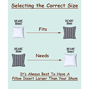 Pillowflex Synthetic Down Pillow Insert - 28x28 Down Alternative Pillow, Insert for Large Square Euro Sham, European Size Pillow - Polyester Accent Sofa Couch Bed Pillow - 1 Decorative Pillow Form