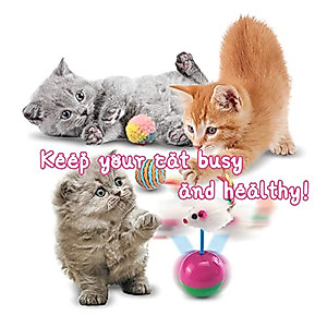 Yocvikey Cat, Kitten Toy with Collapsible Rainbow Tunnel for Indoor Cats, Interactive Toy Set Include Crinkle Ball, Jingle Bells, Spring Toy, Mouse Toys for Cats, Kitty