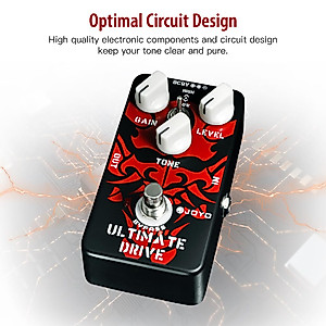 JOYO Overdrive Distortion Pedal Rich Bordering-on-Distortion Overdrive for Electric Guitar Effect - Bypass (Ultimate Drive JF-02)