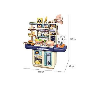 Kids Toys Kitchen Set for Girls Boys Pots and Pans Chef Hat Cooking Utensils Playset Birthday Gifts Pretend Play Food Fun Educational Toys for Toddler Sensory Toys