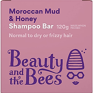 Beauty and the Bees Moroccan Mudd Shampoo Bar 100% Natural From Tasmania Australia with Leatherwood Honey and Bees Wax 125 grams