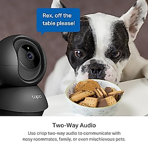 Tapo TP-Link 2K Pan/Tilt Indoor Security Camera for Baby Monitor, Pet Camera | Motion Detection & Tracking | 2-Way Audio | Cloud & SD Card Storage | Works w/Alexa & Google Home | Black C211