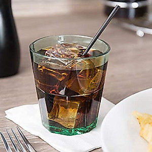 TrueCraftware- Set of 12 Diamond 8 oz. Rock Tumbler/Drinking Cups Green Polycarbonate-Premium Iced Tea Glasses Stackable Reusable Drinking Glasses Dishwasher Safe Break-Resistant for Home Restaurants