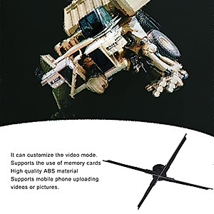 3D Hologram Fan Projector, 65CM 3D Hologram Advertising Display LED Fan with 2000 x 576 Hi-Resolution, 574 LED Beads & 16G Memory Card, Hologram Fan Advertising Display for Business, Store, Bar(#1)