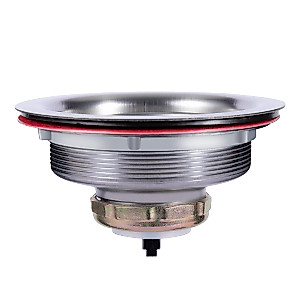 Kitchen Sink Drain Assembly Replacement Kits for 3-1/2 Opening, Stainless Steel Brushed Surface.