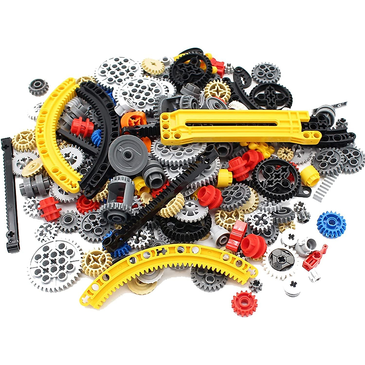 SEEMY 233PCS Gear Set for Technic Series Parts Compatible with Lego Technic Parts, DIY Gears Assortment Pack(Liftarm, Pins, Axles, Connectors) for Technic Building Blocks Set (Gear Set)
