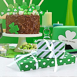 PLULON 60 Sheets Saint Patrick Gift Wrapping Tissue Paper Birthday, Tissue Paper for Home, Kitchen, DIY Crafts, Wrapping Accessory (Green)