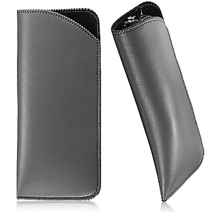 Frienda 5 Pack Soft Eyeglass Case Leather Sunglasses Pouch Slim Travel Eyewear Holder Portable Slip Bag for Women Men Kids