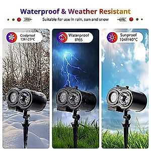 Temgin Christmas Projector Lights Outdoor, 2-in-1 48 HD Effects Patterns & 10 Ocean Wave Snowflake Projectors with Remote Control Timer, IP65 Holiday Light Projector for Xmas Halloween Home Party