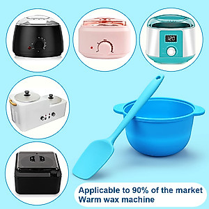 Wax Warmer Replacement Spare -Silicone Bowl - Silicone Spatula Kit, Nonstick Wax, Easy Clean Reusable, Hair Removal Waxing Kit Accessories