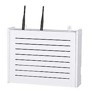 NOYHHAV WiFi Wall Router Storage Box Decorative WiFi Hider Wall Mounted Headboard Shelf Floating Shelves White Shelf