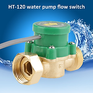 Hilitand Water Flow Sensor Switch HT-120 AC 220V G3/4"-3/4" Thread Water Pump Flow Sensor Switch for Shower Flow Water Heater