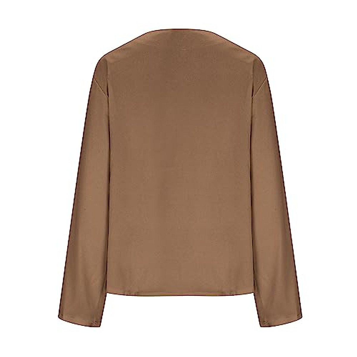 Casual Tops for Women Plus Size Button Down Chiffon Blouses Loose v Neck Button Down Tunic Shirts Going Out Date Night Tops for Women Brown XL