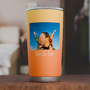 Guldtakiss Customized 20 oz Stainless Steel Tumbler - Personalized Travel Mug with Photo, Name - Special Birthday, Gift for Family, Friends - Double-Walled Vacuum Insulated Stainless Steel Cup