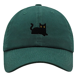 JPAK Black Cat Premium Dad Hat Embroidered Baseball Cap Cat Mom