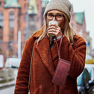 XcaseBar for Google Pixel 7 Wallet case with Zipper 【RFID Blocking】 Credit Card Holder, Flip Folio Book PU Leather Phone case Shockproof Cover Women Men for Pixel7 case Red