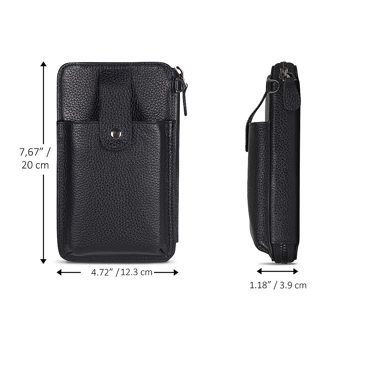 Otto Angelino - OTTANA Genuine Leather Handbag – Unisex (Black)