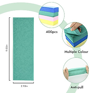 waxkiss wax strips 400Pcs Beauty Non-woven Waxing Strips for Facial & Body & Leg Epilating for women & men, 3x9'' Wax Strips for Hair Removal