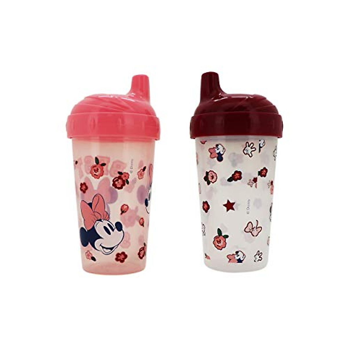 Cudlie Disney Baby Girl 2 Pack 10 Oz Hard Spout Sippy Cup for Toddler, Best Smile