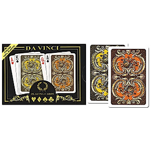 DA VINCI Harmony, Italian 100% Plastic Playing Cards, 2-Deck Set, Regular Index