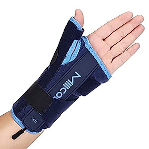 Willcom Wrist and Thumb Spica Splint Brace, Carpal Tunnel Syndrome Support, De Quervain's Tenosynovitis, Hand Stabilizer for Arthritis, Tendonitis, Pain Relief, Sprains Forearm Support Cast (M, Left Hand)