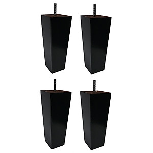Elegent Upholstery 7" Wood Tapered Pyramid Leg Dark Espresso Sofa/Chair/Ottoman [5/16" Bolt] Replacement Legs - Set of 4